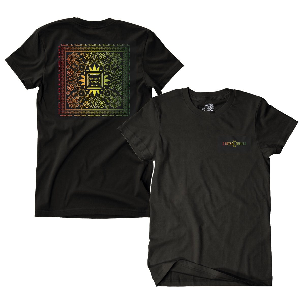 Rasta Bandana Tee (Black) – Tribal Seeds Store